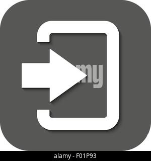 The login icon. Entry and input, authorization symbol. Flat Vector ...