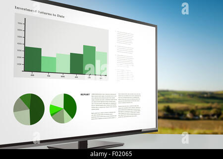 Business interface with graphs and data Stock Photo - Alamy