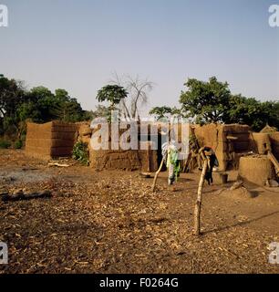 Lobi village near Kampti, on the border with the Ivory Coast, Burkina ...