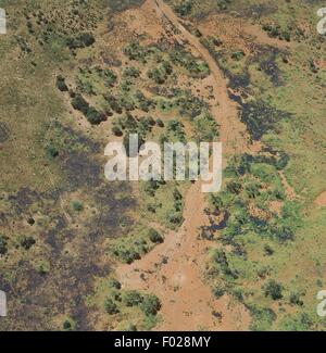 Aerial view of the Simpson desert in outback Queensland, Australia ...