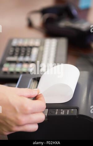 taking the receipt Stock Photo - Alamy
