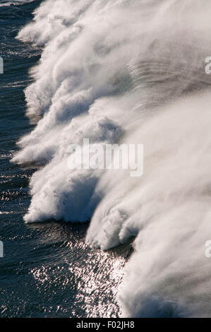 Big wave crashes off the coast of Basque country. Spain Stock Photo - Alamy