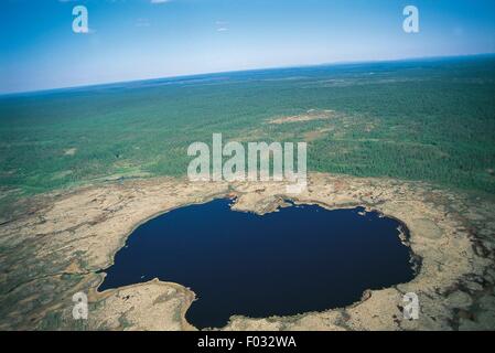 Aerial view of the surroundings of Igarka - Siberia, Russia Stock Photo ...