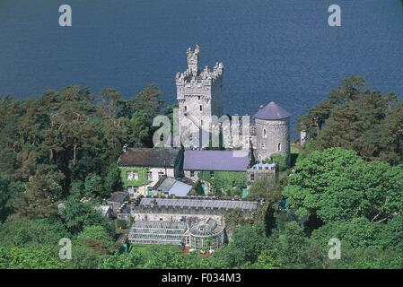 Aerial view of the Glenveagh National Park in County Donegal, Ireland ...
