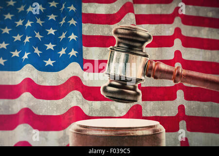 Composite image of hammer and gavel Stock Photo - Alamy