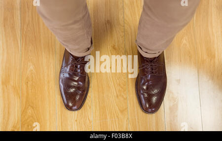 Overhead of mans dress shoes Stock Photo - Alamy
