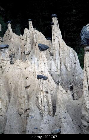 Earth pyramids in Perca, Ahrntal Valley, Trentino-Alto Adige, Italy ...