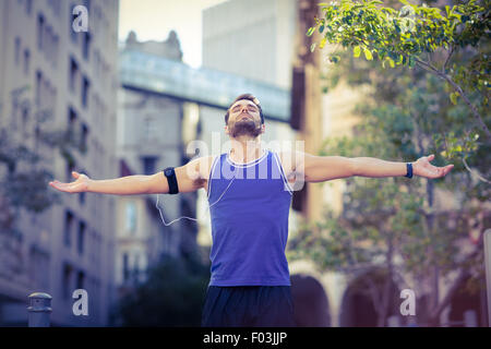 An handsome athlete enjoying the sun Stock Photo - Alamy