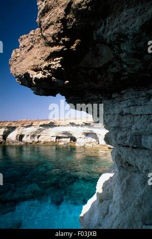 Area of Sea Caves in Cape Greco National Forest Park in Cyprus Stock ...