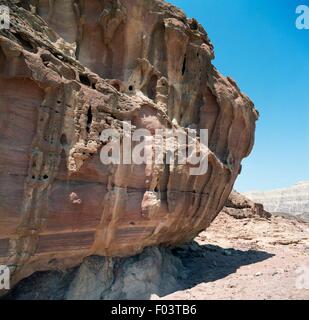 Rock formations in the King Solomon's Pillars area, Timna, Israel Stock ...