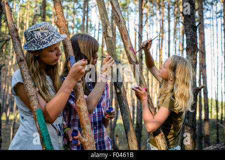 Scouts daily life in Ukrainian scout training camp, Kiev region Stock ...