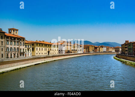 Arno river flowing through Pisa, Italy Stock Photo - Alamy