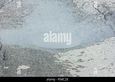Very bad quality road with potholes Stock Photo - Alamy