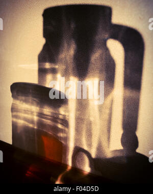 Vintage film grain filter style. A woman freelancer working with her ...