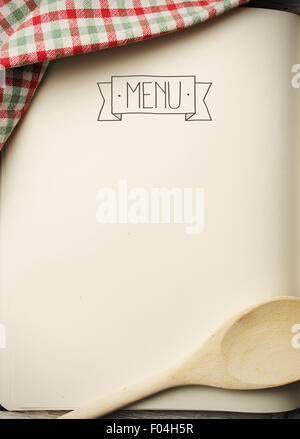 Menu on the table Stock Photo - Alamy