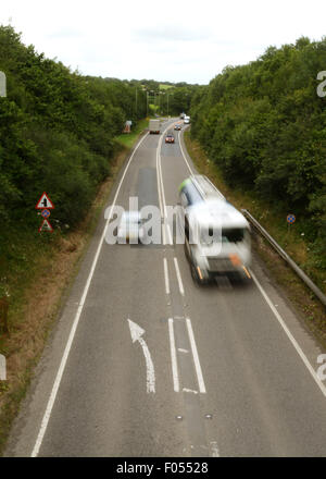 North Devon Link Road A361 Barnstaple to Tiverton Main Road Traffic ...