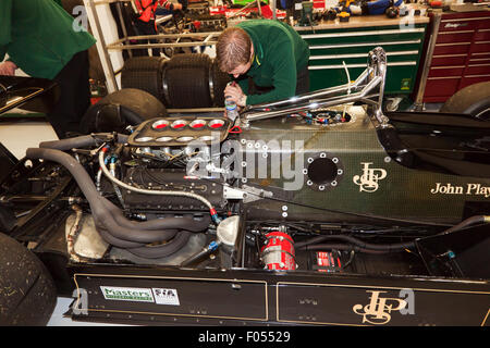 Side view of a Cosworth DFV engine powering an Arrows A3 formula One ...