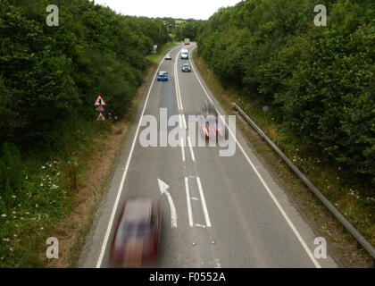 North Devon Link Road A361 Barnstaple to Tiverton Main Road Traffic ...