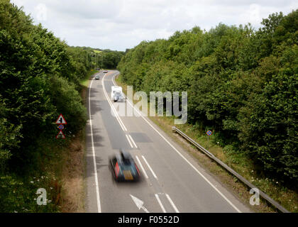 North Devon Link Road A361 Barnstaple to Tiverton Main Road Traffic ...