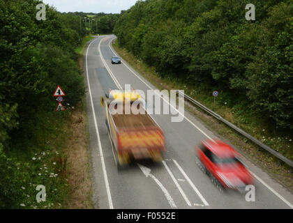 North Devon Link Road A361 Barnstaple to Tiverton Main Road Traffic ...