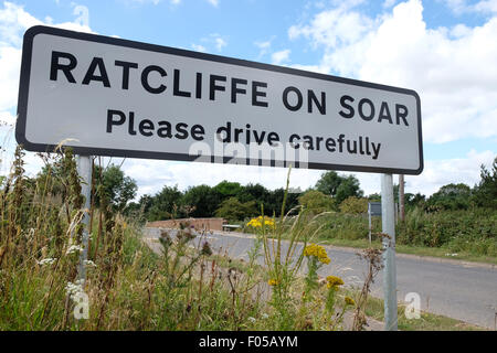 "ratcliffe on soar" village sign Stock Photo - Alamy
