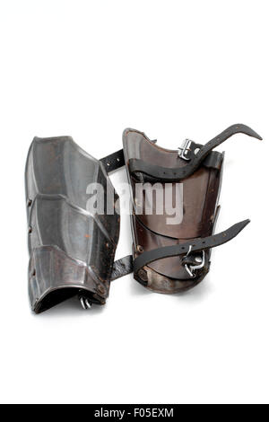 A pair of metal Vambraces - lower arm armour Stock Photo - Alamy
