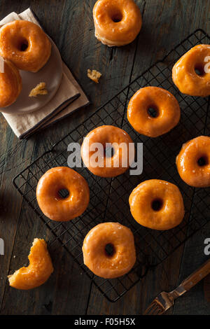 Homemade Round Glazed Donuts Ready to Eat Stock Photo - Alamy