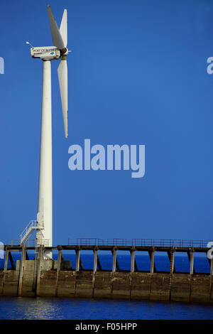 Wind turbine, Blyth, Northumberland Stock Photo - Alamy