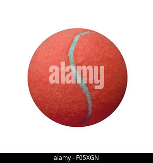 exotic red tennis ball on wooden background Stock Photo - Alamy