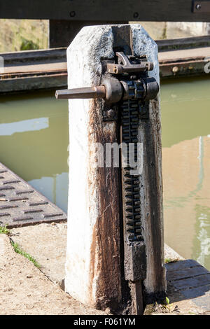 paddle mechanism for canal lock Stock Photo - Alamy
