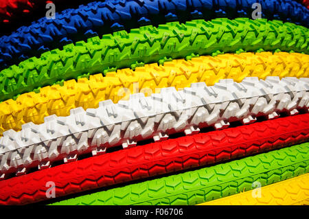 Closeup of Colored Tires Stock Photo - Alamy