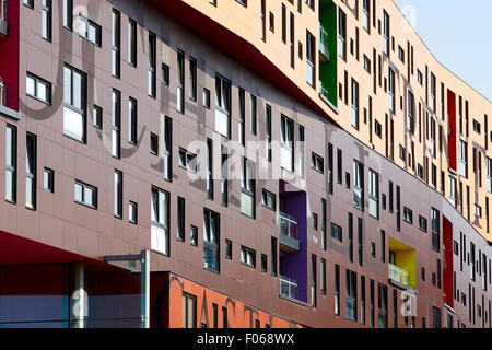 The Chips apartment building, designed by Will Alsop, beside the Ashton ...