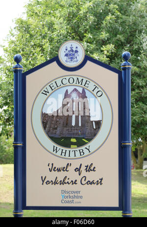 Whitby road sign in Whitby Yorkshire UK Stock Photo - Alamy