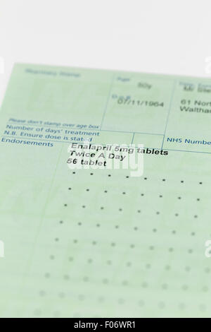 Close up of a doctor's nhs prescription note Stock Photo - Alamy