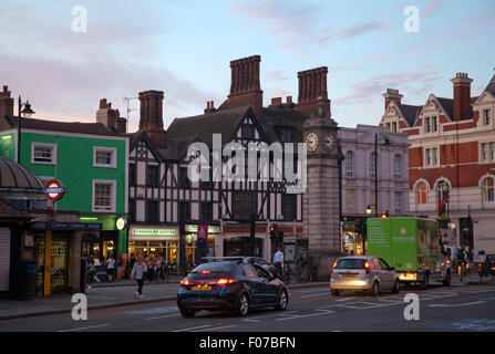 Clapham Common underground station and clock tower at Clapham Old Town ...