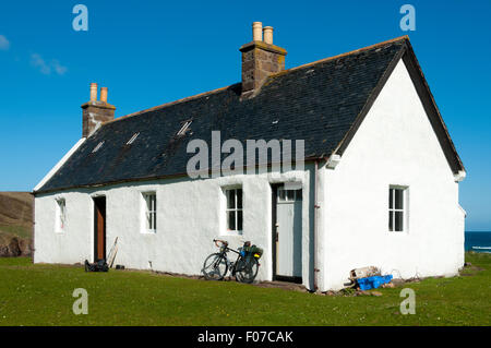Kearvaig Bothy at Kearvaig Bay, on the north coast east of Cape Wrath ...