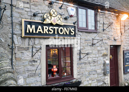 Traditional english pub selling marstons beer in Matlock Bath ...