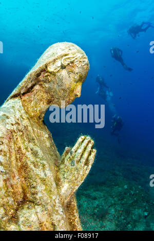 Scuba Diving at Statue of Virgin Mary, Massa Lubrense, Campania, Italy ...