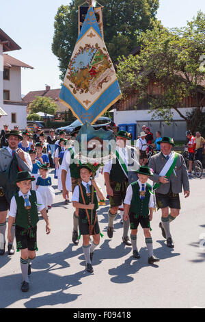 Hausham, Germany. 09th Aug, 2015. band Agatharied the Pageant of the ...