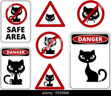 No pets and pets allowed icons. Animals ban and friendly zone labels ...