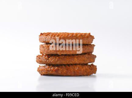 Stack of Grilled Beef Burger Patties Stock Photo - Alamy