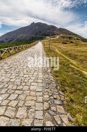 On the trail near Pec Pod Snezkou in Krkonose mountains, Czech Republic ...