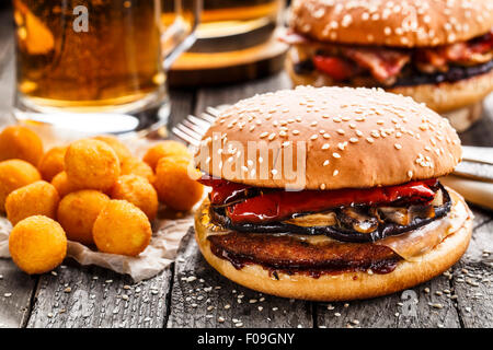 Fried potato with beer Stock Photo - Alamy