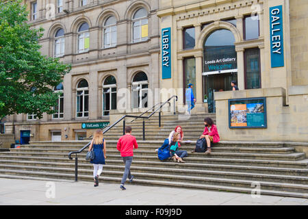 Leeds, UK. Leeds Art Gallery and Library. Main entrance on The Headrow ...