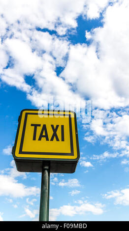 Taxi stop or stand sign. Taxicab rank, waiting area for cabs, parking ...