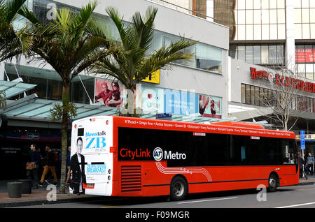 Metrolink public transport buses, Queen Street, Auckland, New Stock ...