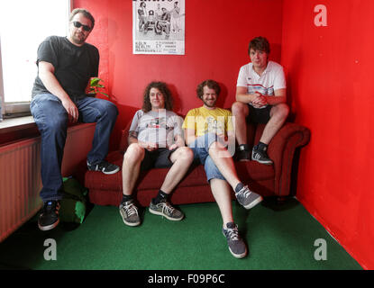 (dpa) - Members of the German rock band 'Rammstein' with their singer ...