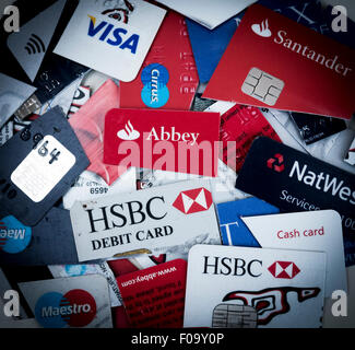 Bank debit card cut into pieces Stock Photo - Alamy