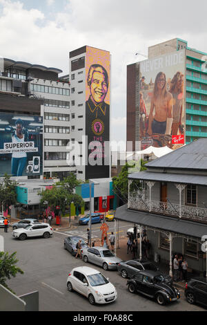 South Africa, Johannesburg. Redevelopment in the Braamfontein area of ...