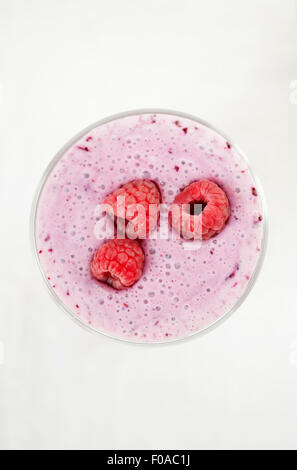 Homemade organic fresh raspberry smoothie with kefir(yogurt,ayran,lassi ...